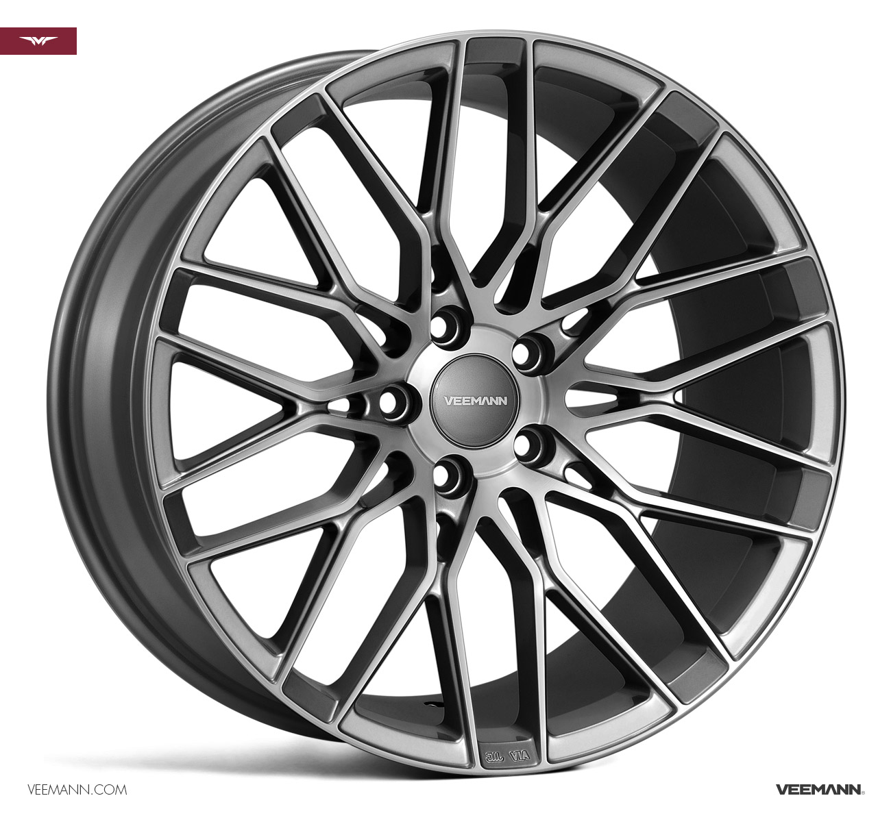 20" Veemann V-FS34 Gloss Graphite 5/112 - -WHEELFIT-