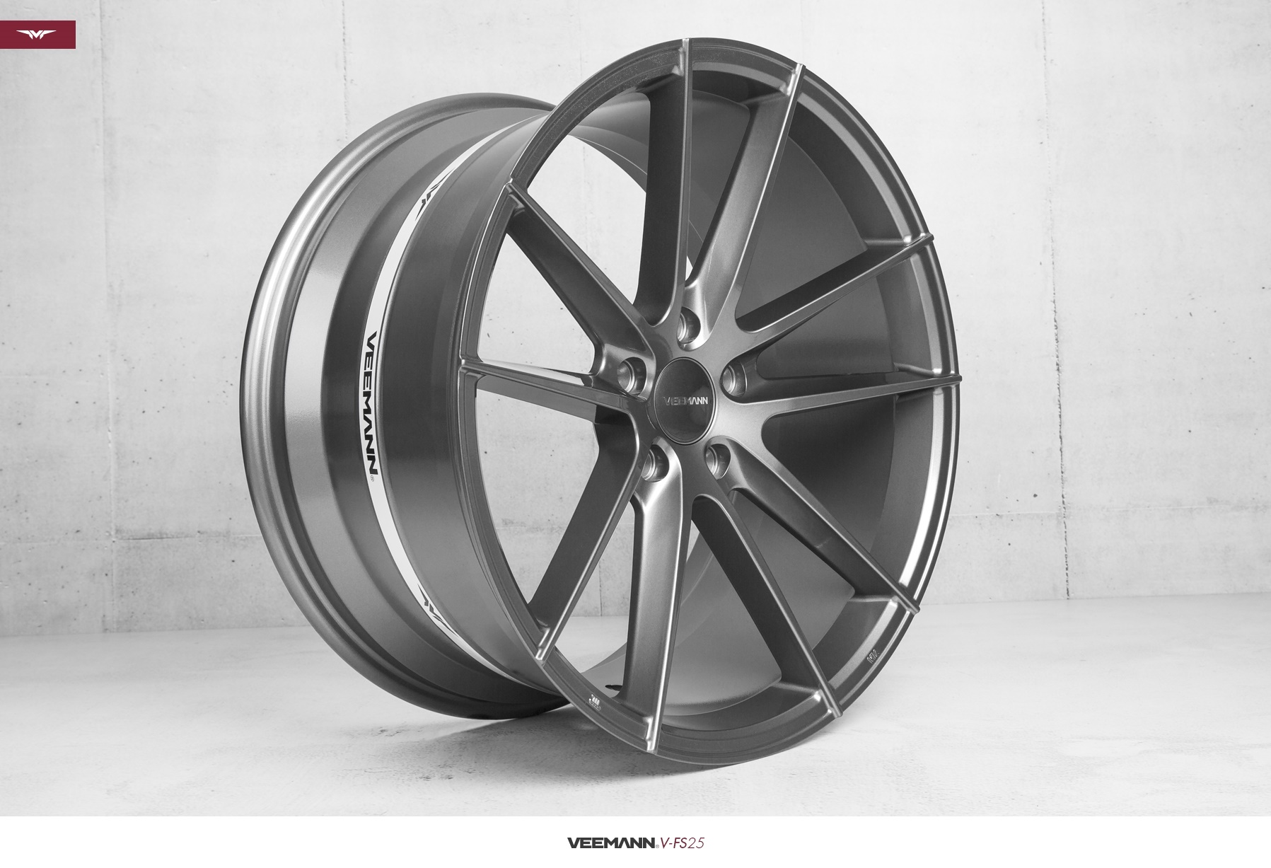 19" Veemann V-FS25 Gloss Graphite 5/112 - -WHEELFIT-