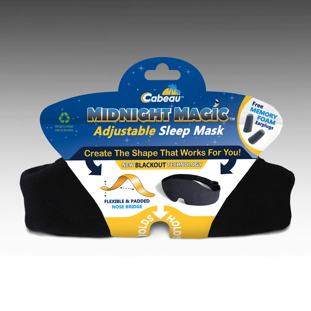 Sovmask + öronproppar - CABEAU Midnight Magic Sleep Mask - PICKPACK