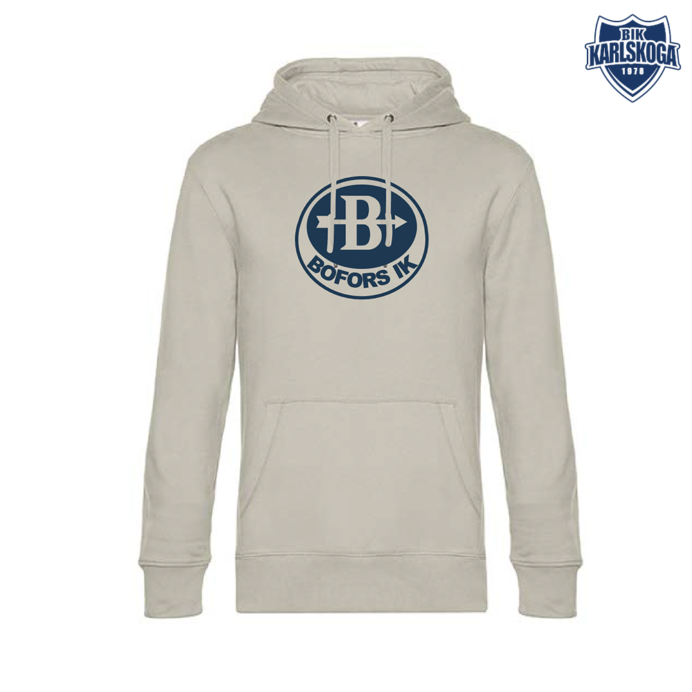 Beige Hood med RETRO tryck - BIK Karlskoga