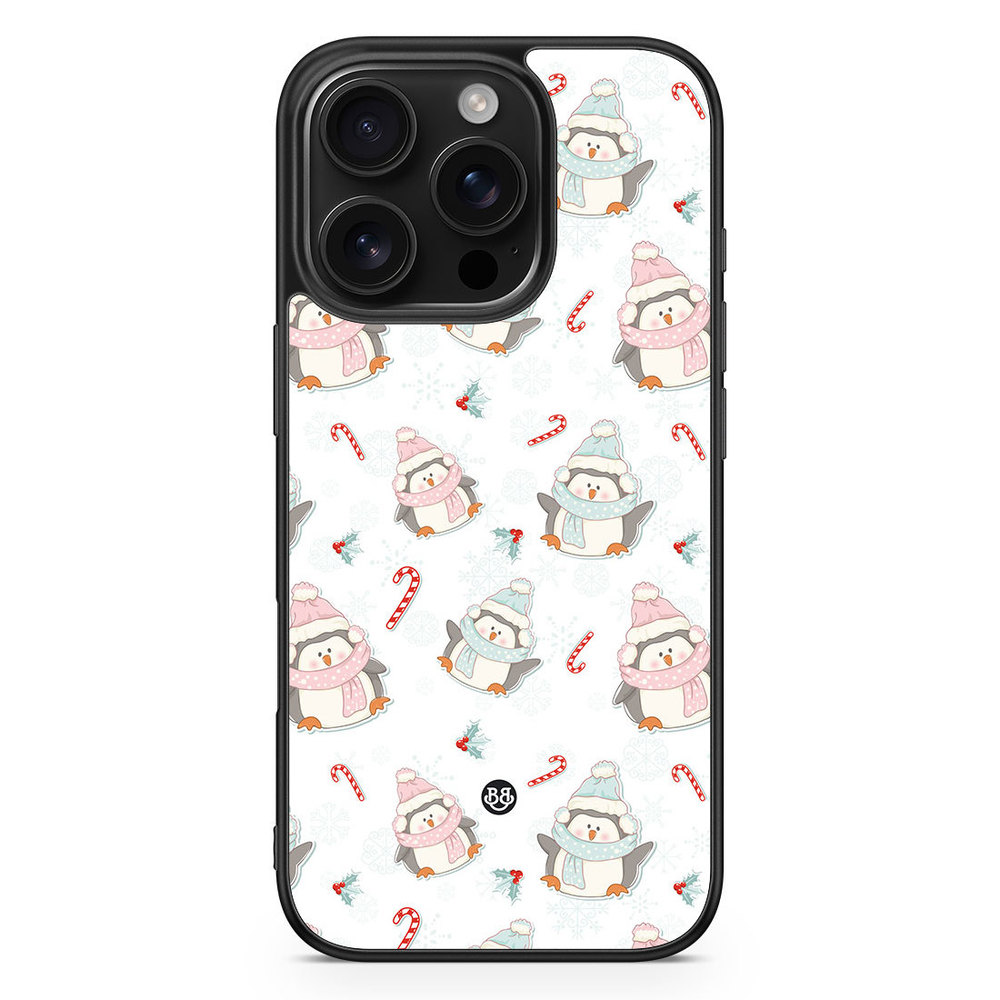 iPhone 16 Pro Case - Christmas Penguins - BJORNBERRY