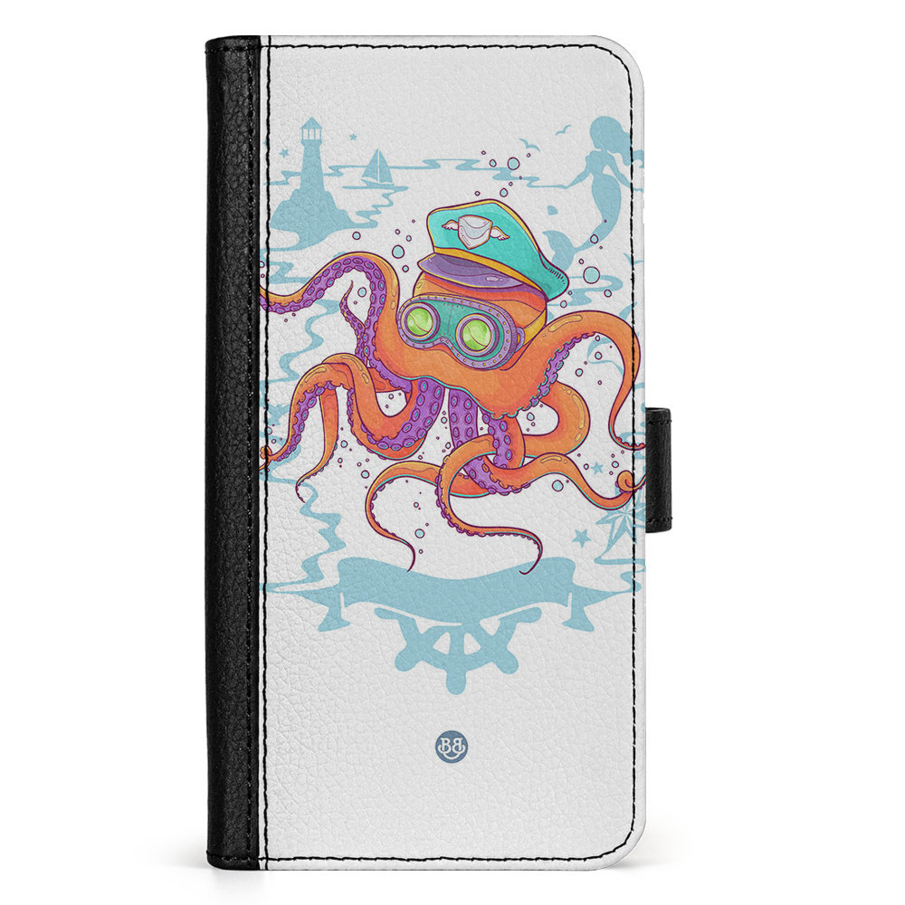 iPhone 16 Pro Max Wallet Case - Captain Octopus - BJORNBERRY