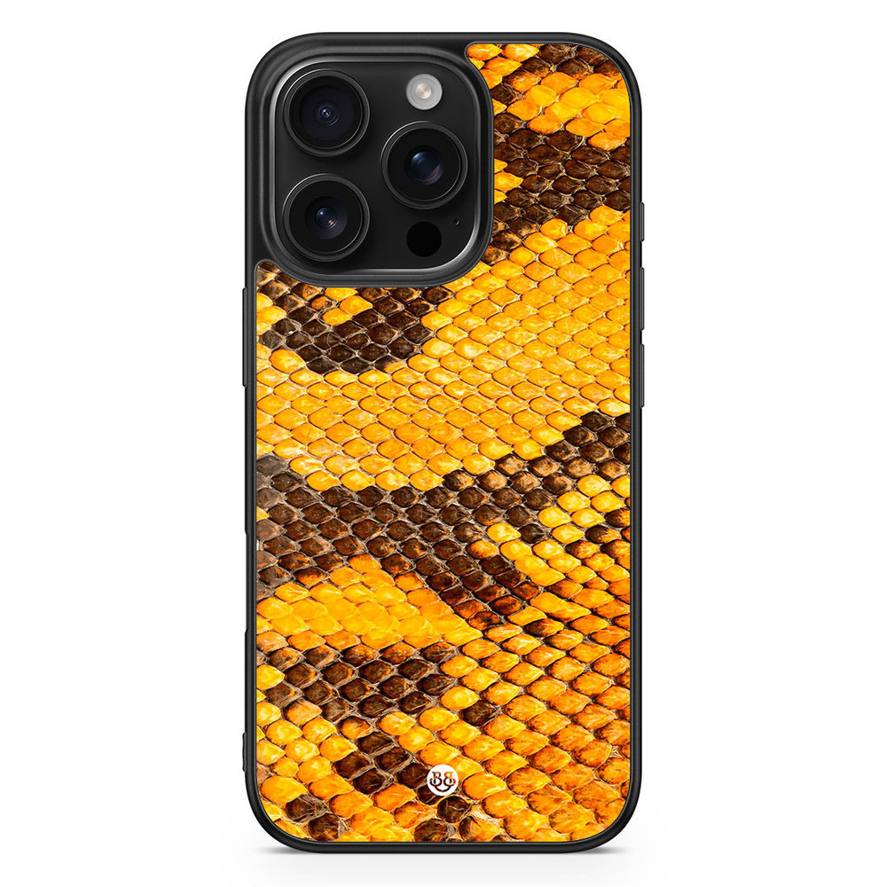 iPhone 16 Pro Case - Yellow Snake - BJORNBERRY