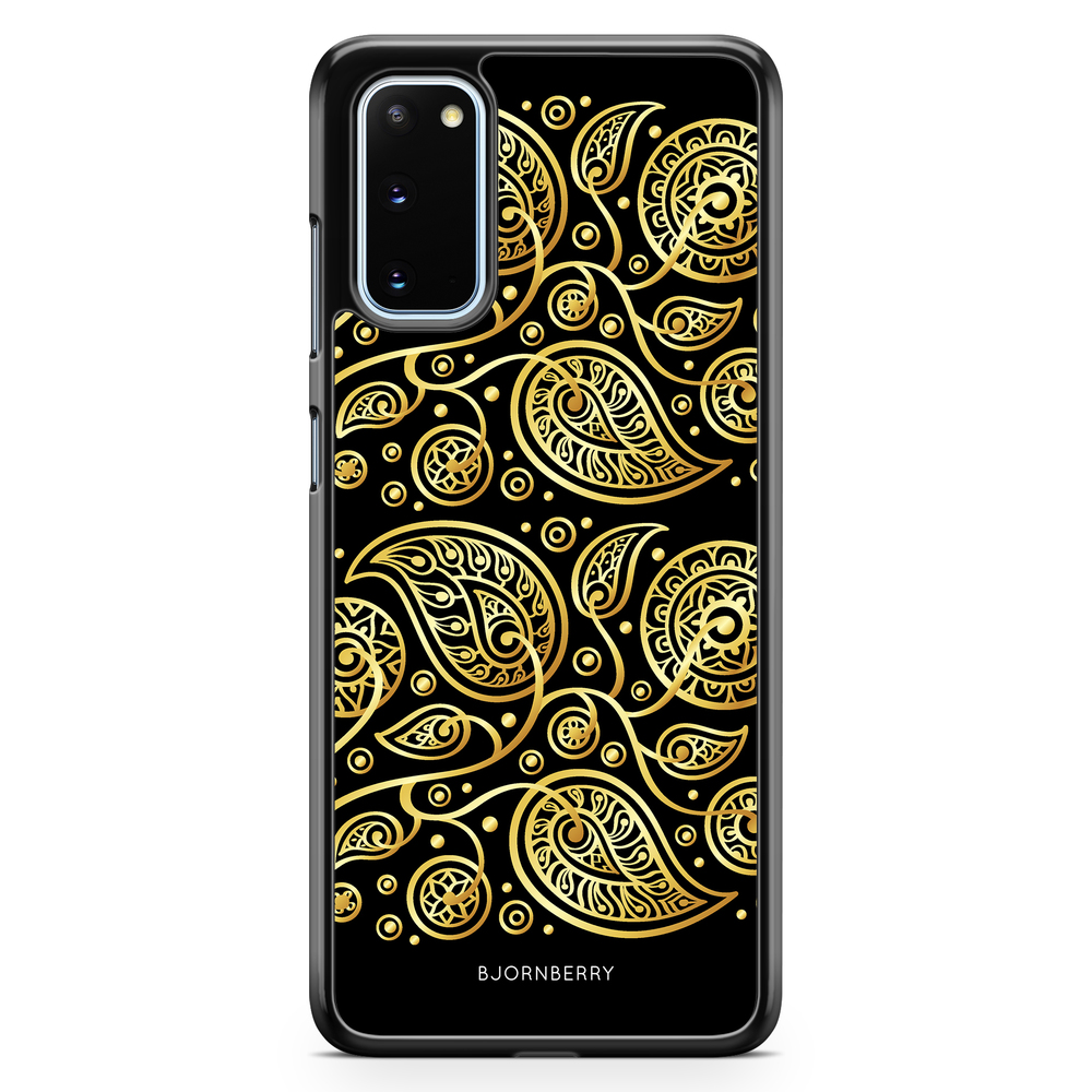 Samsung Galaxy S20 FE Skal - Guld Blommor - BJORNBERRY