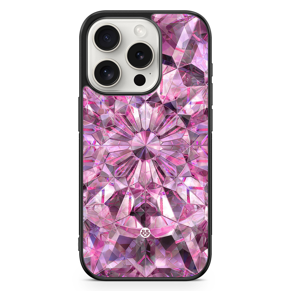 iPhone 15 Pro Case - Pink Crystals - BJORNBERRY