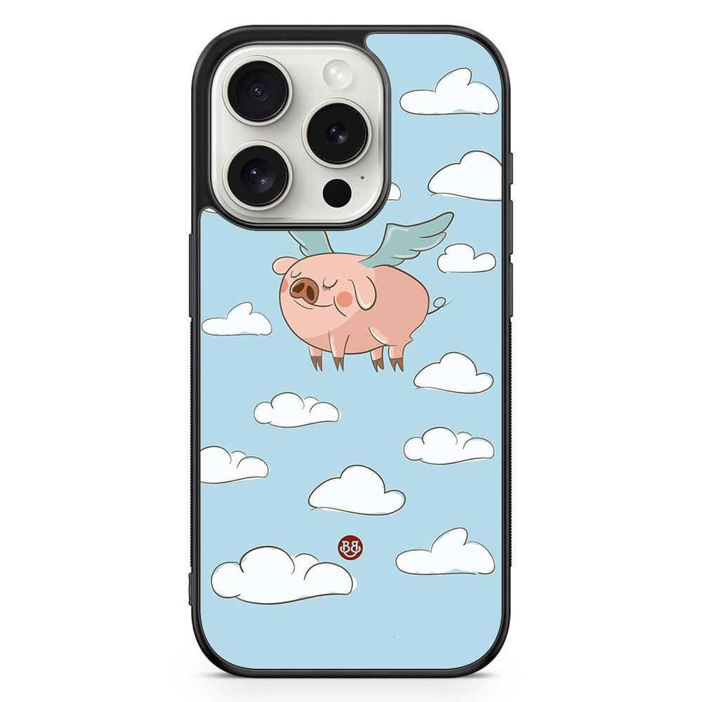 iPhone 15 Pro Case - Flying Pig - BJORNBERRY