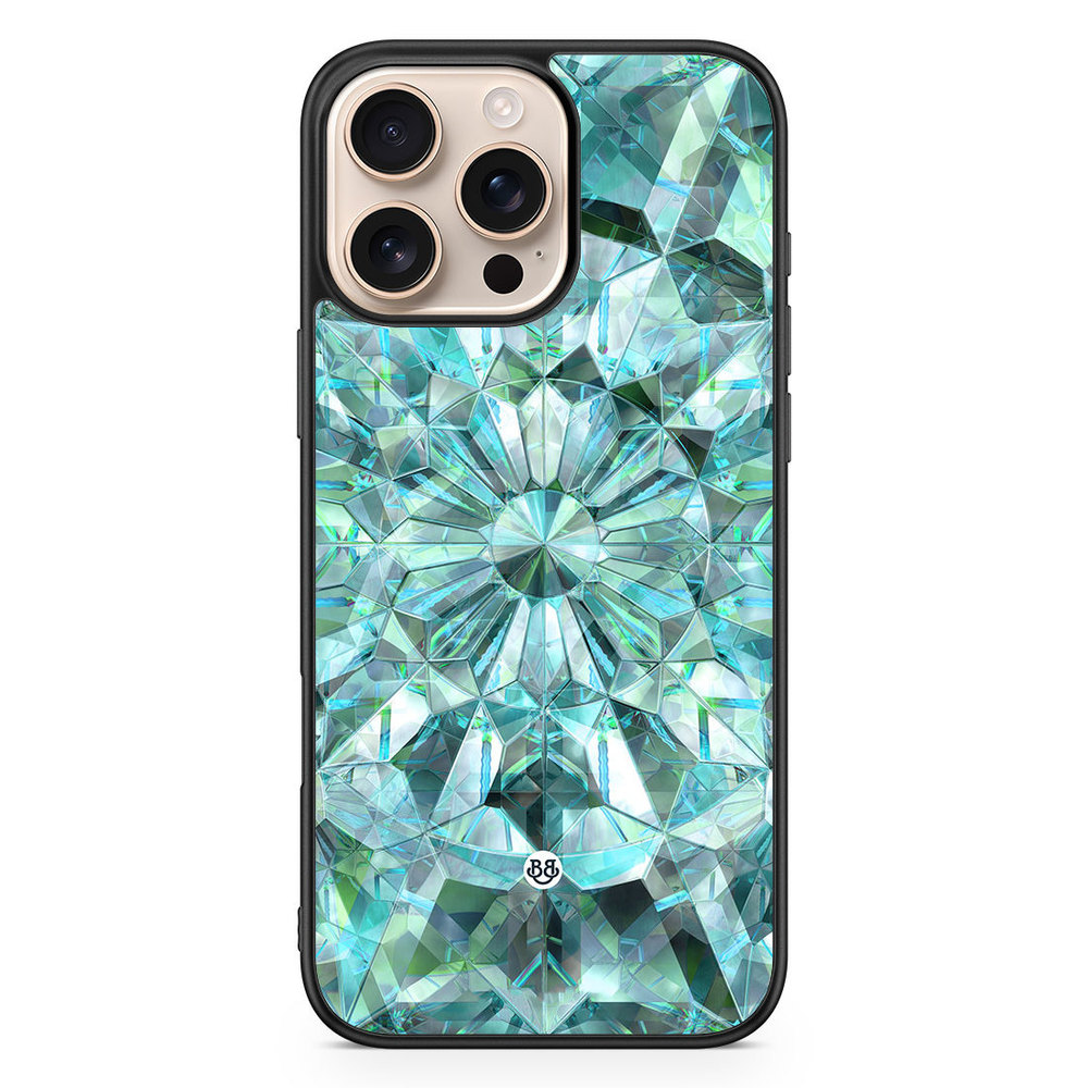 iPhone 16 Pro Max Case - Green Crystals - BJORNBERRY