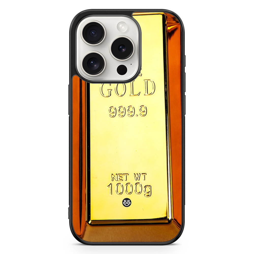 iPhone 15 Pro Case - Gold brick - BJORNBERRY