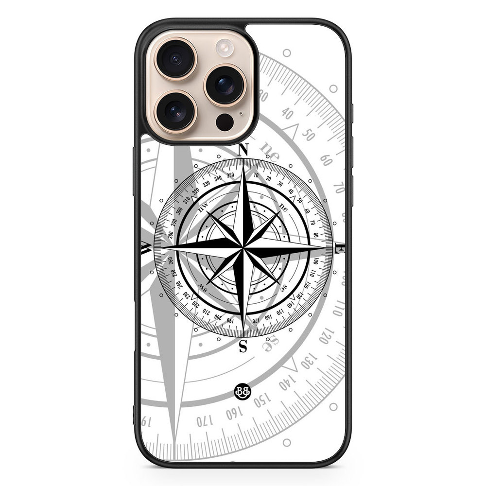 iPhone 16 Pro Max Case - Compass White - BJORNBERRY