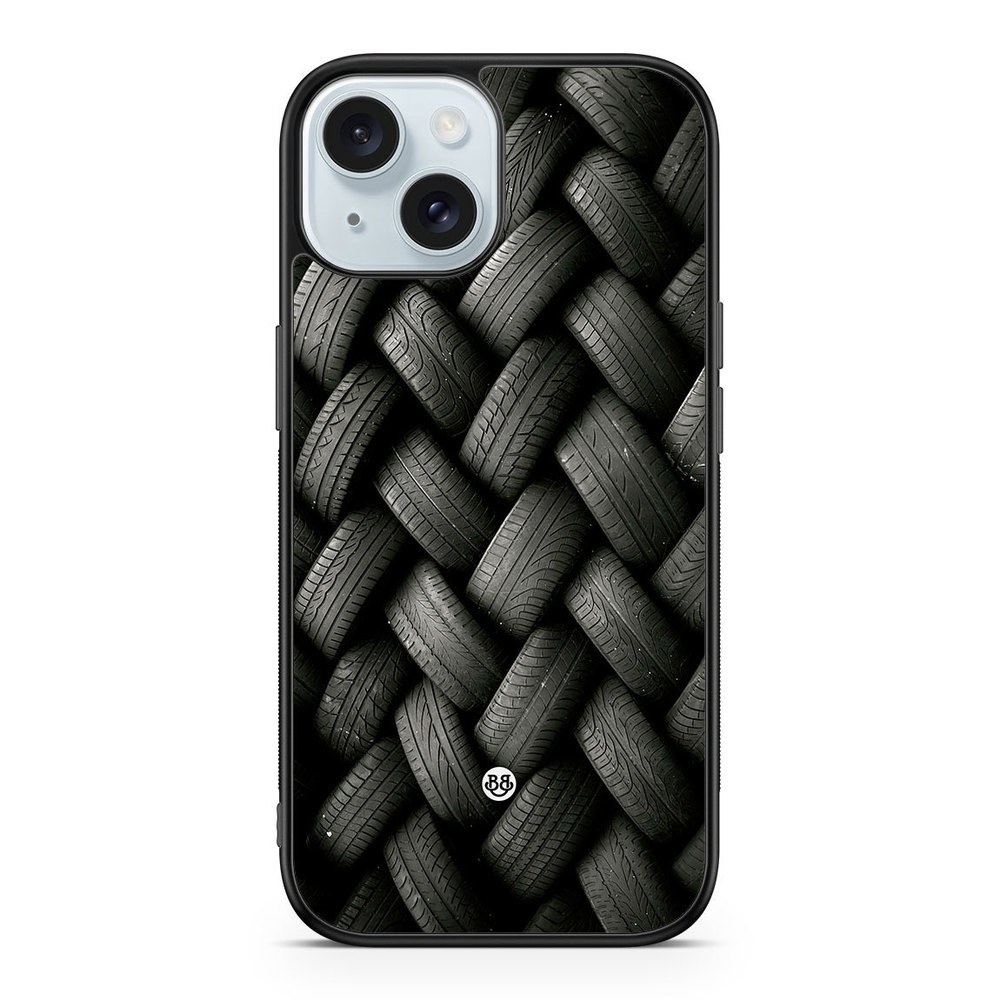 iPhone 15 Case - Wall of tires - BJORNBERRY