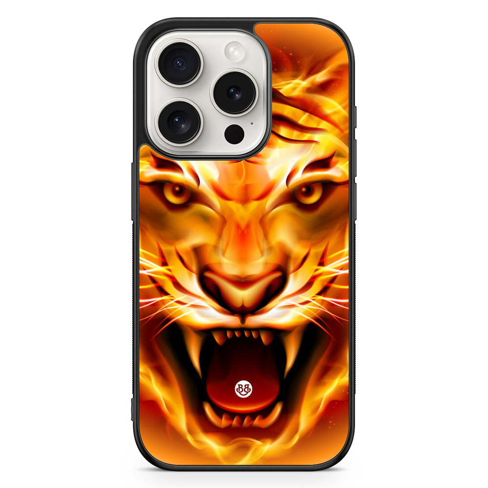 iPhone 15 Pro Case - Flames Tiger - BJORNBERRY