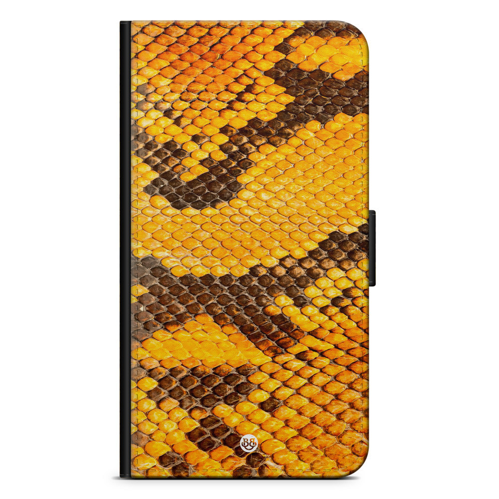 iPhone 13 Wallet Case - Yellow Snake - BJORNBERRY
