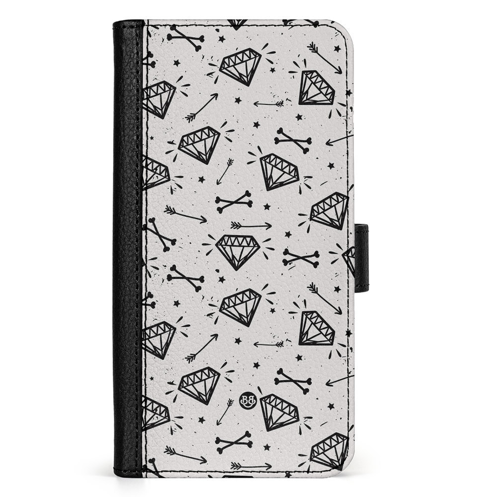 iPhone 16 Wallet Case - Diamond Pattern - BJORNBERRY
