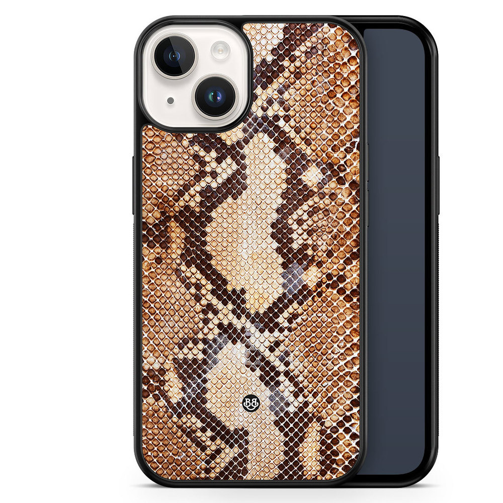 iPhone 14 Case - Snakeskin Brown - BJORNBERRY