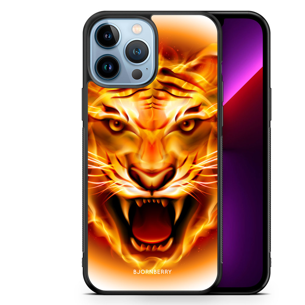 iPhone 13 Pro Max Skal - Flames Tiger - BJORNBERRY
