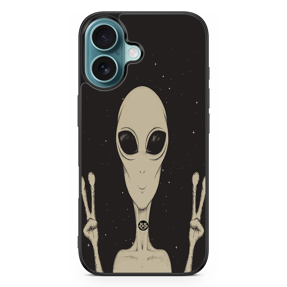 iPhone 16 Case - Peace Alien - BJORNBERRY