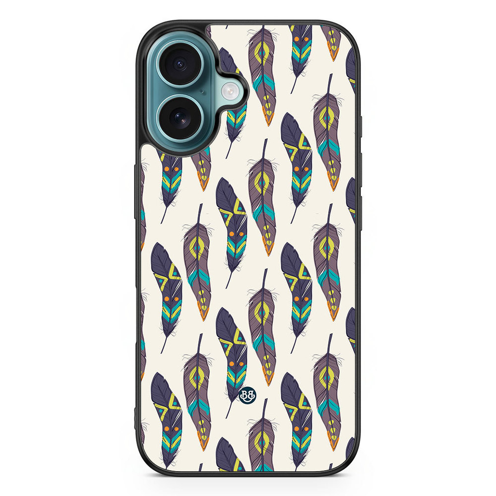 iPhone 16 Case - Ethnic Feathers - BJORNBERRY