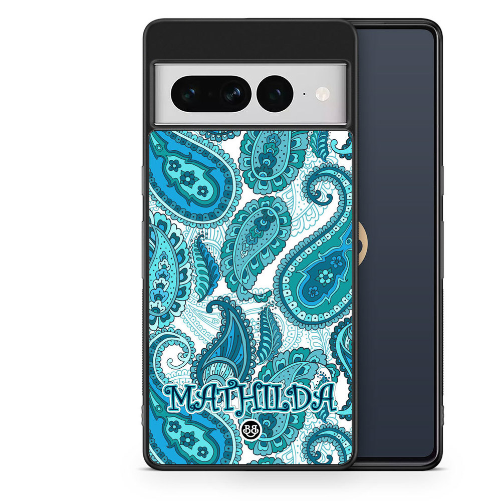 Google Pixel 7 Pro Custom Skal - Paisley Namn - BJORNBERRY