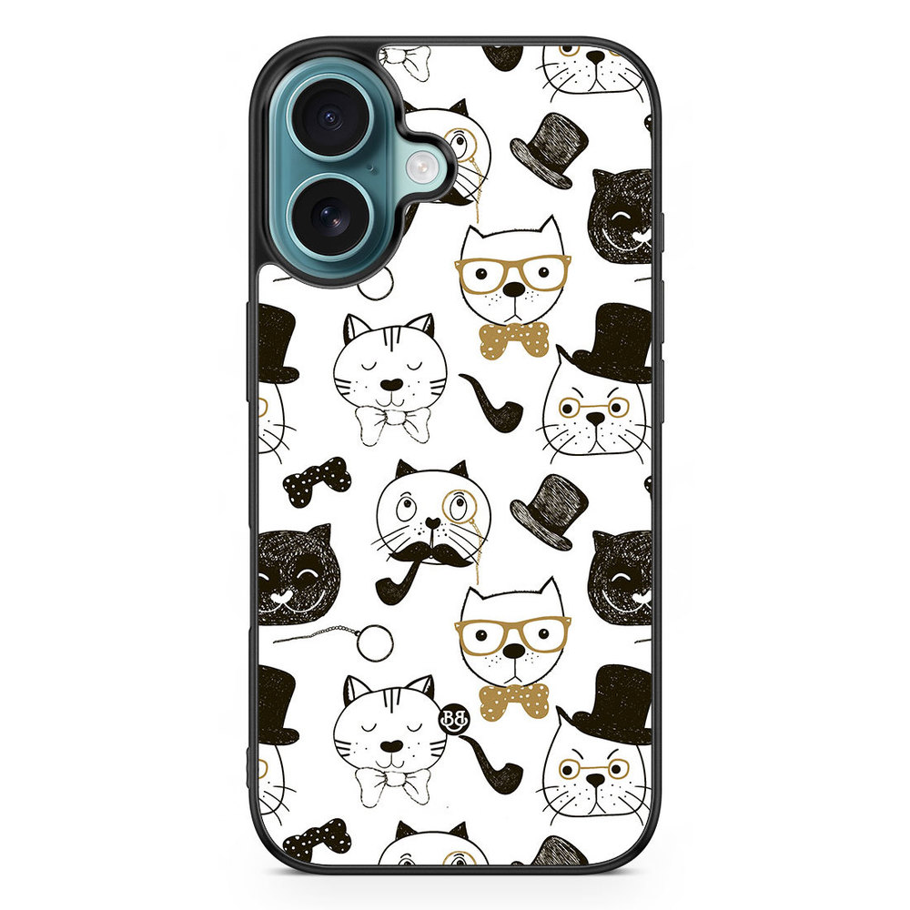 iPhone 16 Case - Cartoon cats - BJORNBERRY