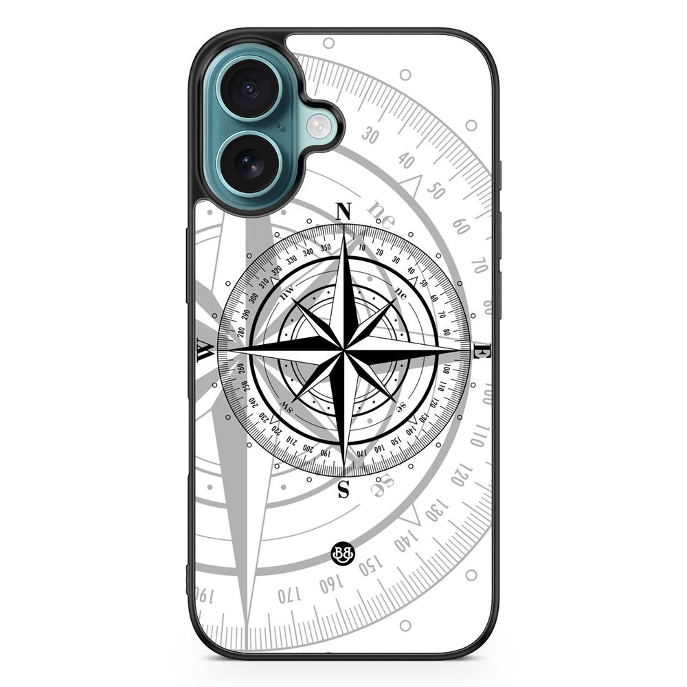 iPhone 16 Case - Compass White - BJORNBERRY
