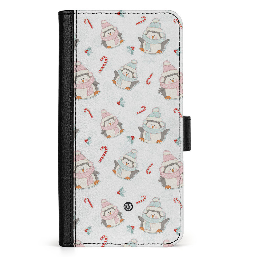 iPhone 16 Pro Wallet Case - Christmas Penguins - BJORNBERRY