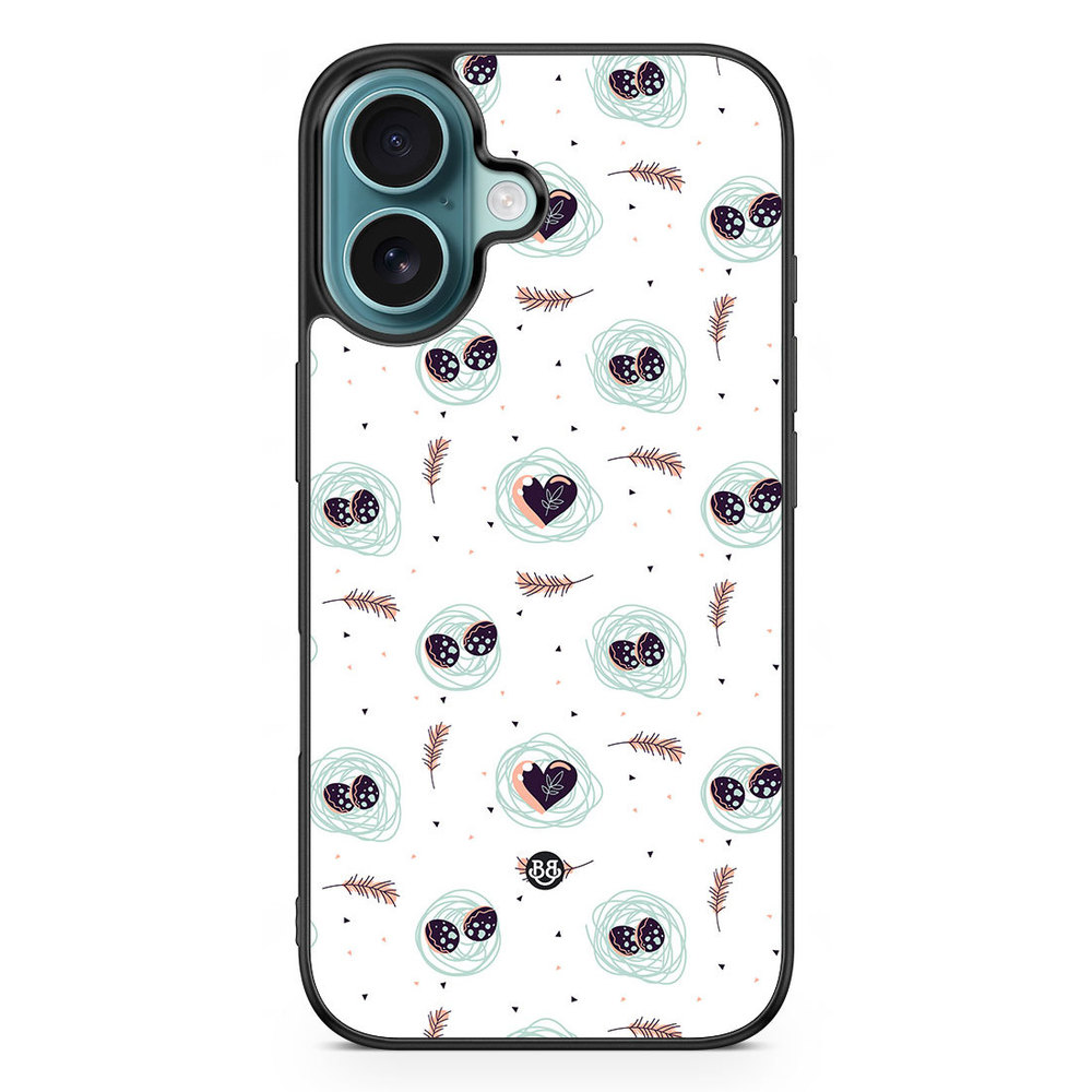 iPhone 16 Case - Eggs and Hearts - BJORNBERRY
