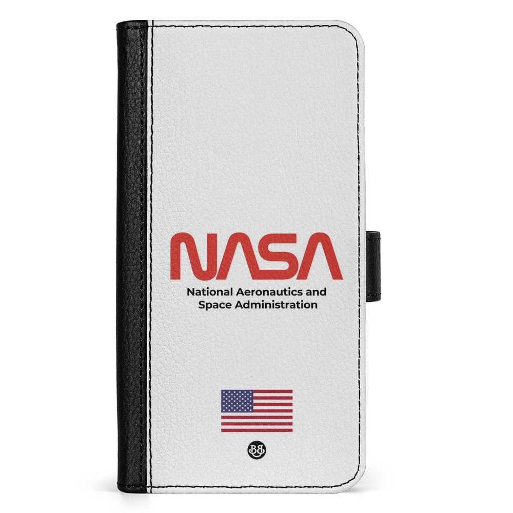 iPhone 16 Pro Wallet Case - NASA Worm White - BJORNBERRY