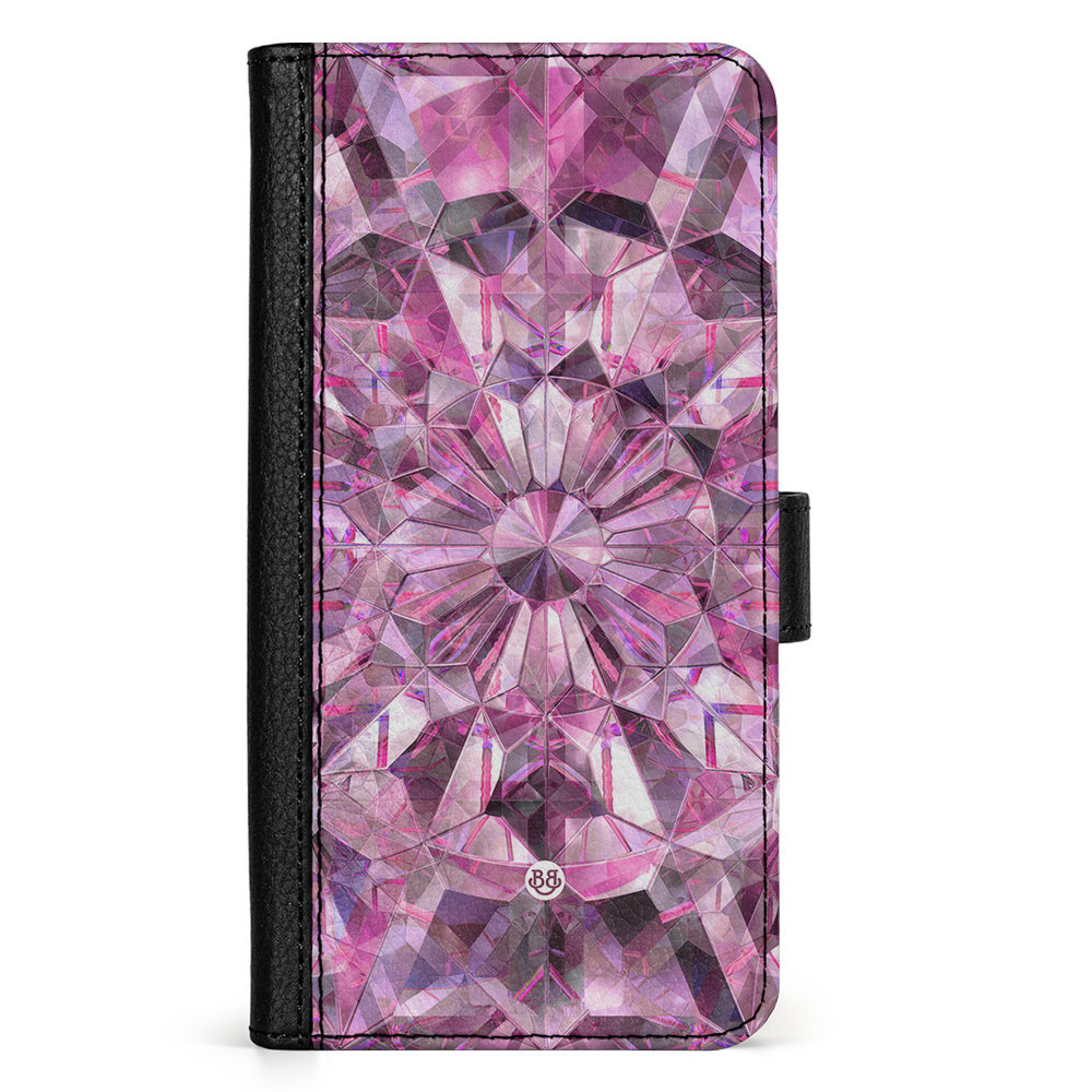iPhone 16 Plus Wallet Case - Pink Crystals - BJORNBERRY