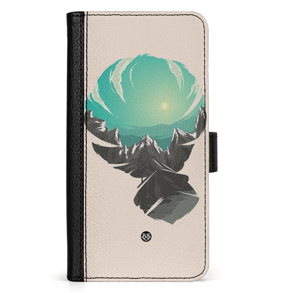 iPhone 16 Plus Wallet Case - Baloon mountain - BJORNBERRY