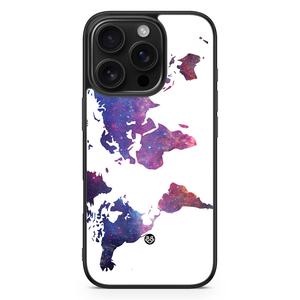 iPhone 16 Pro Case - World Map Space - BJORNBERRY