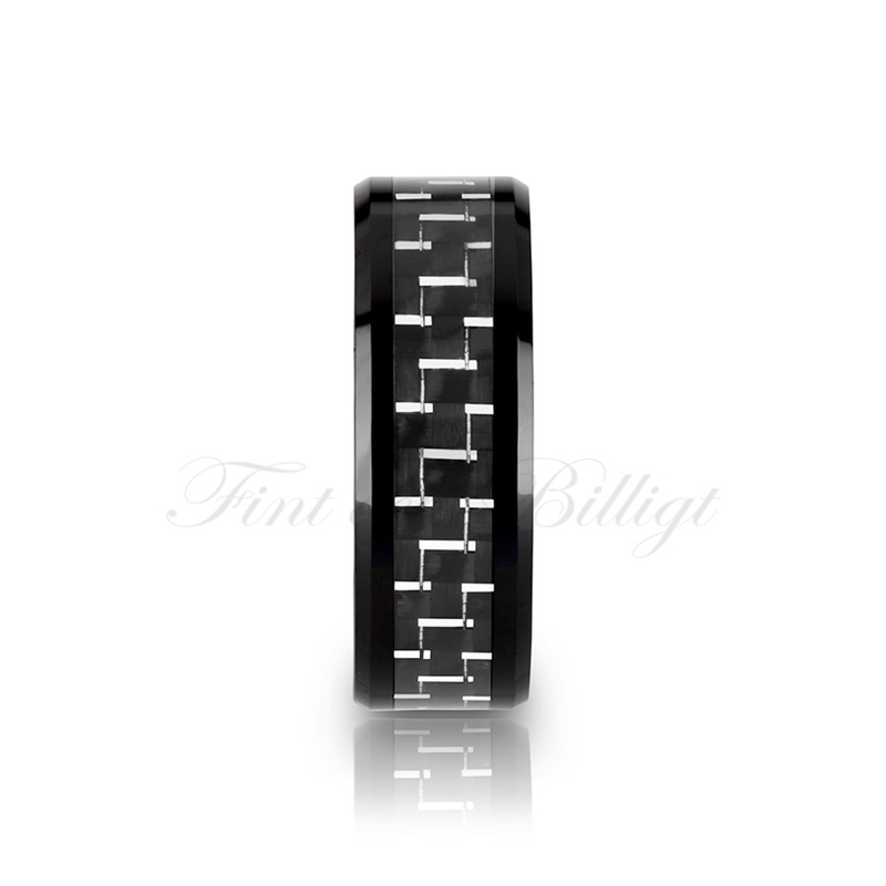 Ring Kolfiber Black Edition 3D Tungsten Kolfiberinlägg