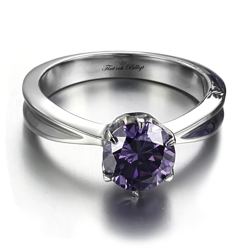 Ring Pandora Purple Diamond Klassisk Ring 1.25CT CZ