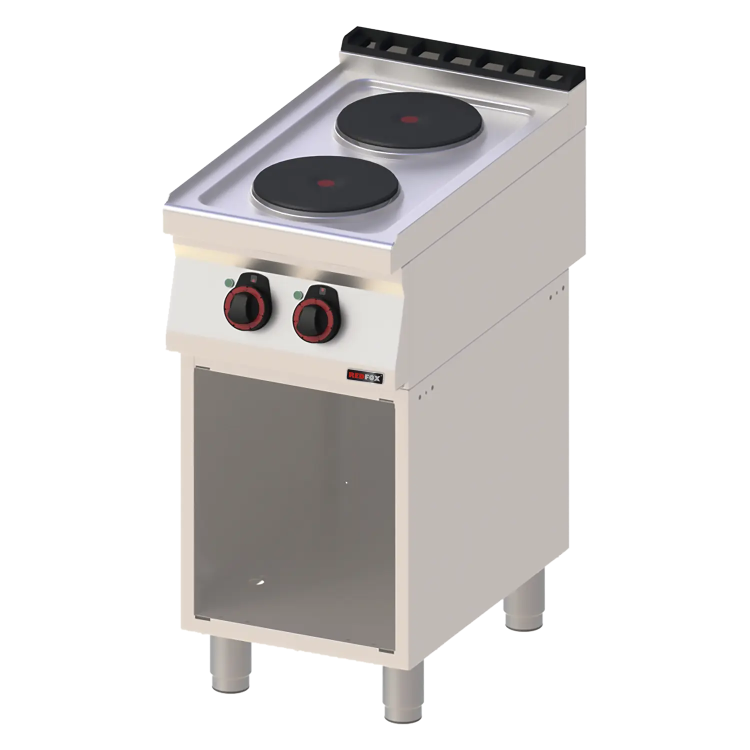 Spis - elektrisk 2 plattor öppet skåp - 400 V - REDFOX - SP 70/40 E ...