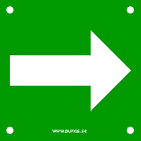 Köp skylt med pil till instängningslarm online