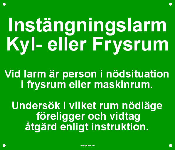 Buy informative sign for cold room trapped person alarm online
