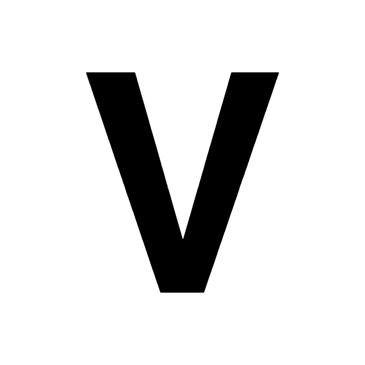 Klistermärke Bokstav V 100Mm - SVITH.SE