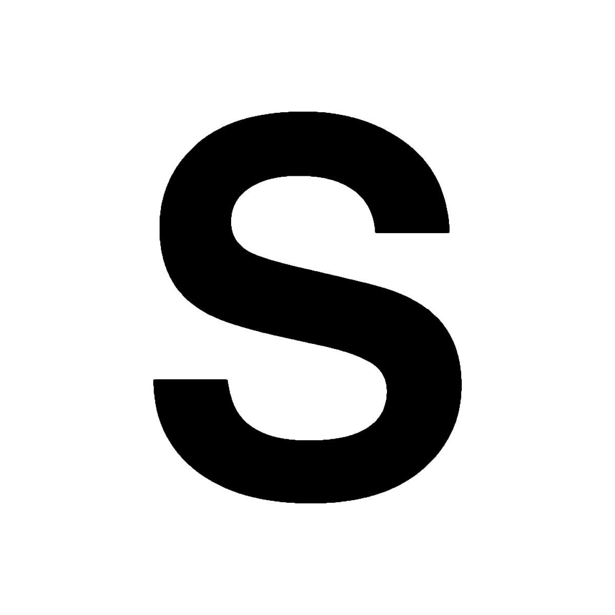 Klistermärke Bokstav S 100Mm - SVITH.SE