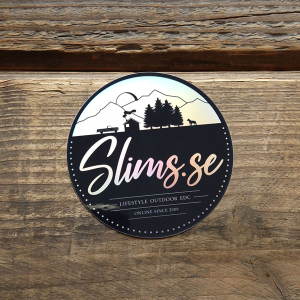 Sticker - Slims.se Logo Svart Med Silvrigt Hologram - SLIMS.SE