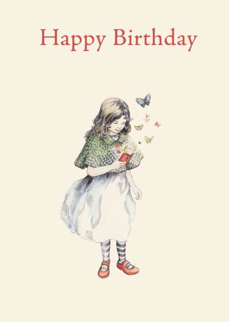 Elise Hurst : Storytime Butterfly Girl - Kort med kuvert - Bokvännen