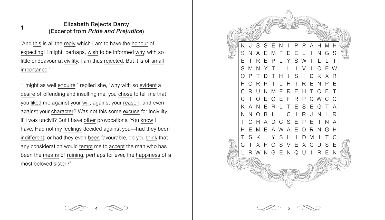 Jane Austen : Wordsearch - Puzzles inspired by the classic novels ...