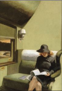 Edward Hopper : Compartment C, Car 193, 1938 - kort med kuvert - Bokvännen