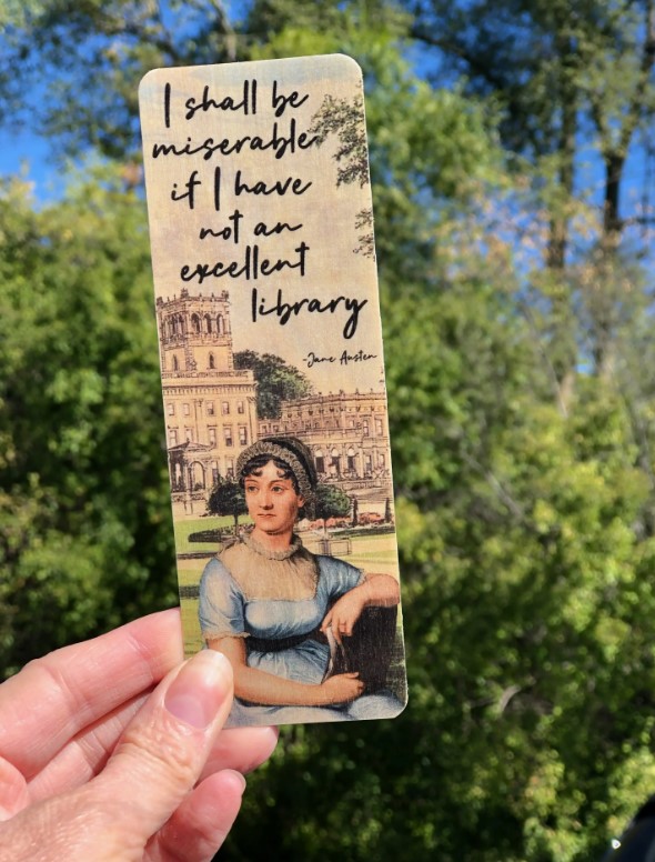 Fly Paper Products : Jane Austen Excellent Library - Bokmärke i trä ...