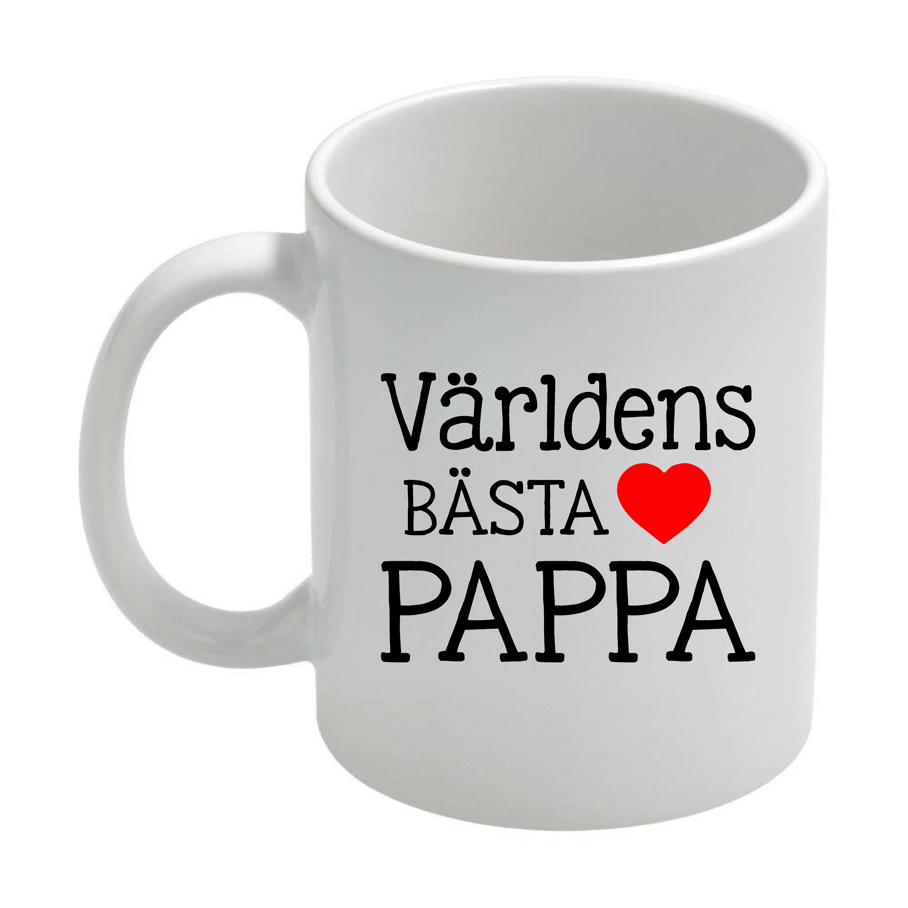 Mugg - Fars dag - Världens bästa pappa - hjärta - Knegarn´s