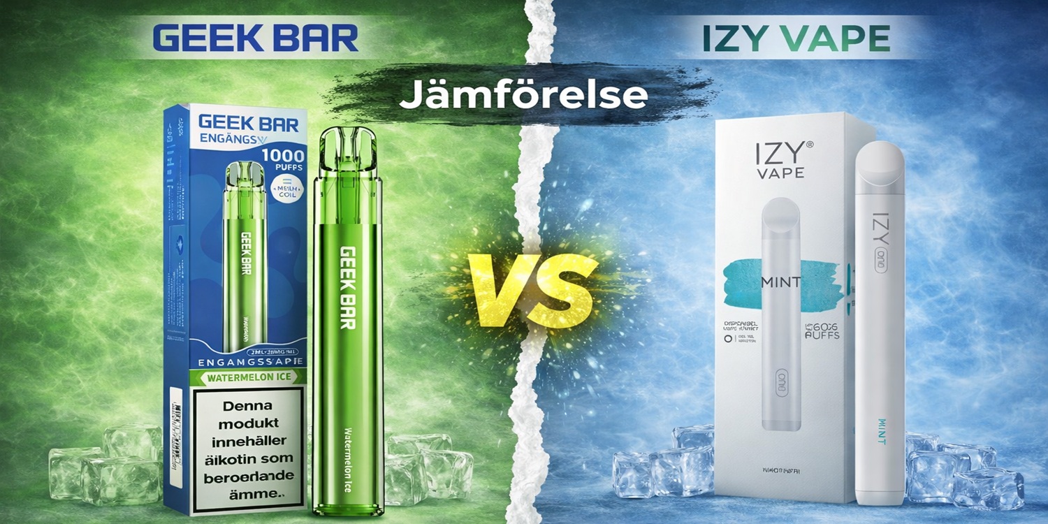 Geek Bar vs IZY Vape: Jämförelse av två populära val - Eciggonline