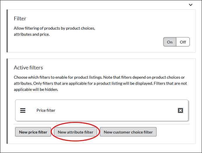 Product filters - Attribute, customer choice and price filters ...