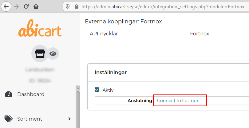 Integration with Fortnox - Abicart.com
