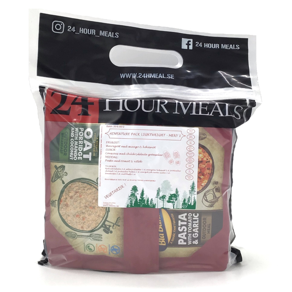 24 Hour Meals | Adventure pack Lightweight Meny 1 Vegetarian ...