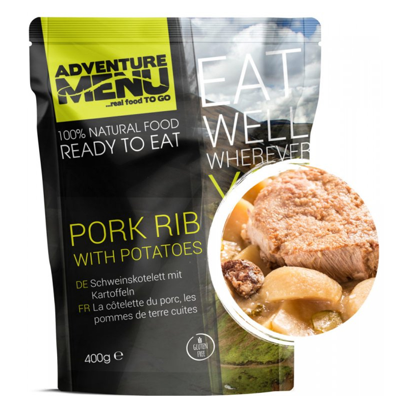 Adventure Menu | Pork rib with boiled potatoes | MRE | 400g - The ...