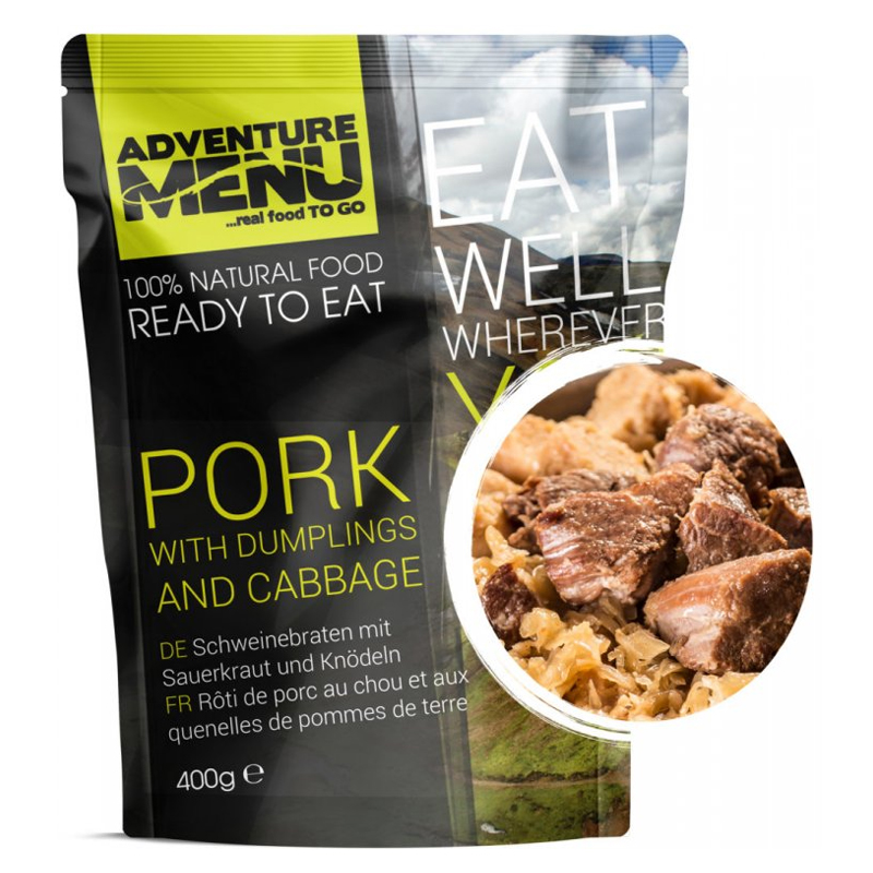 Adventure Menu | Pork with dumplings and cabbage | MRE | 400g - The ...