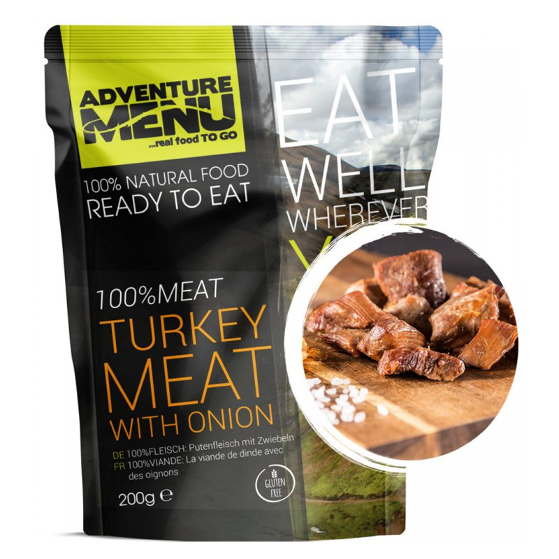 Adventure Menu | Turkey meat with onion | MRE | 200g - The General Prepper